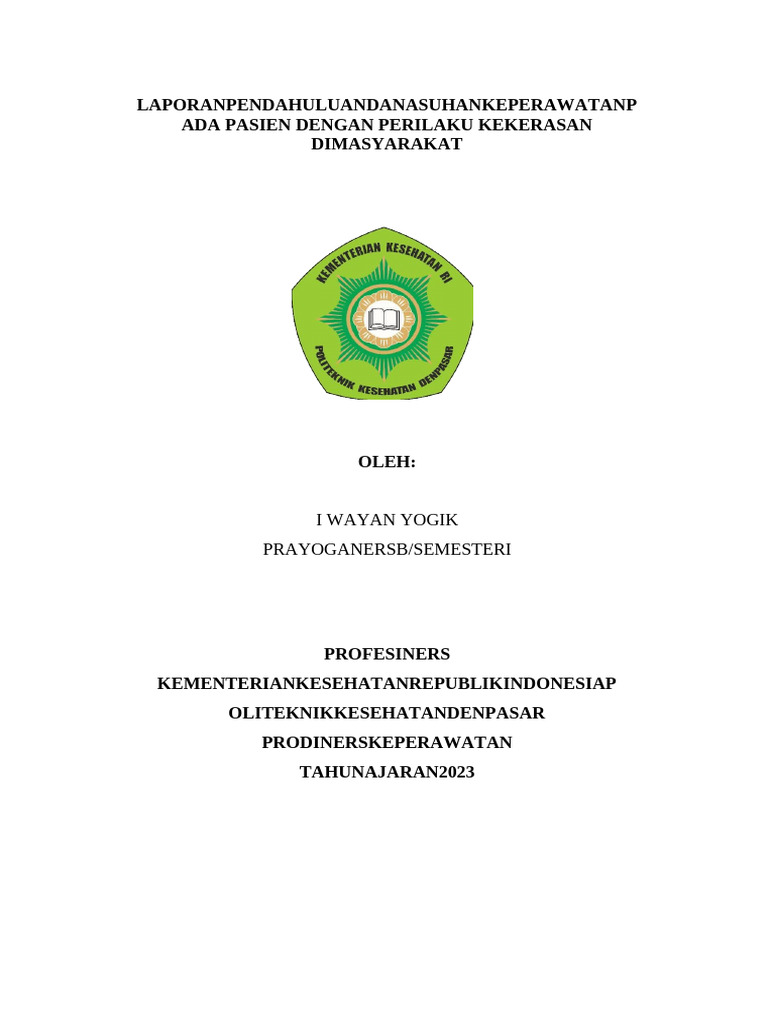 8 Lp Perilaku Kekerasan Compress | PDF