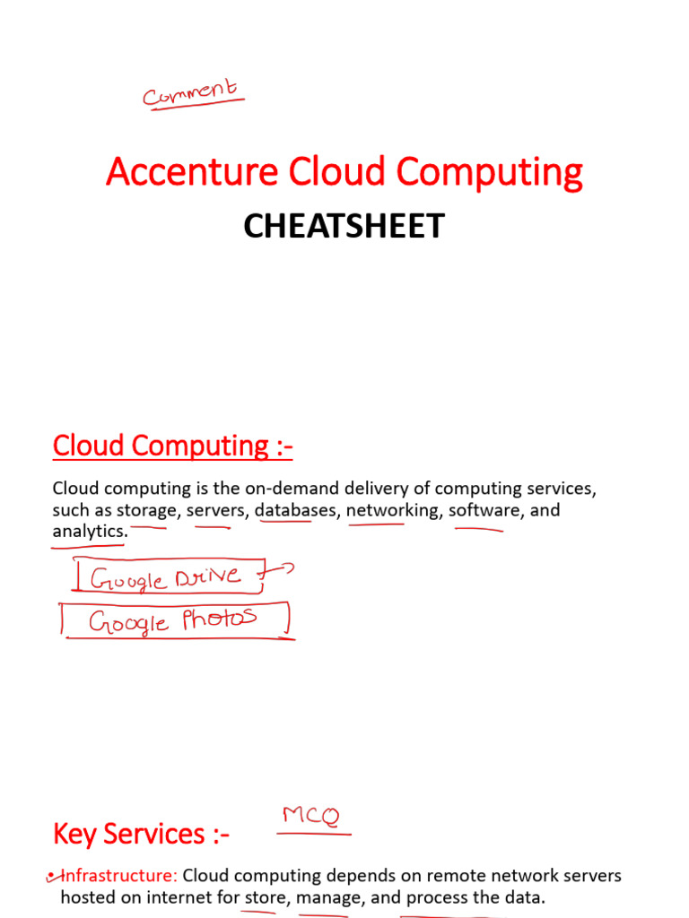 Accenture Cloud Computing CheatSheet | PDF