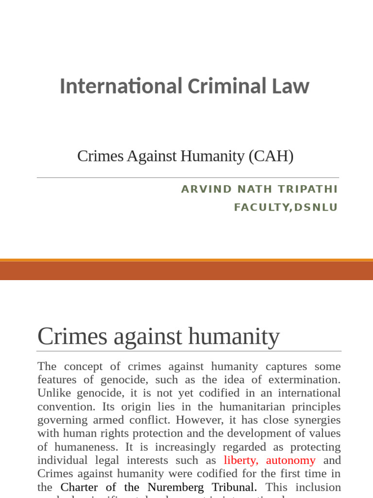 Crimes Against Humanity (CAH) | PDF