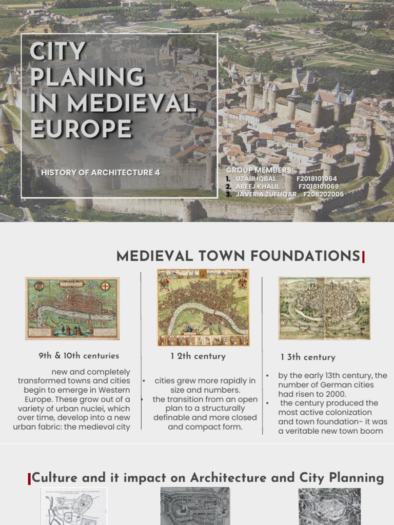City Planing in Medieval Europe: History of Architecture 4 | PDF