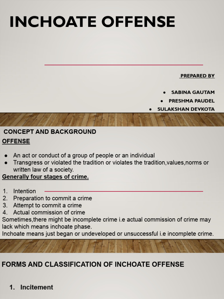 Inchoate Offense | PDF