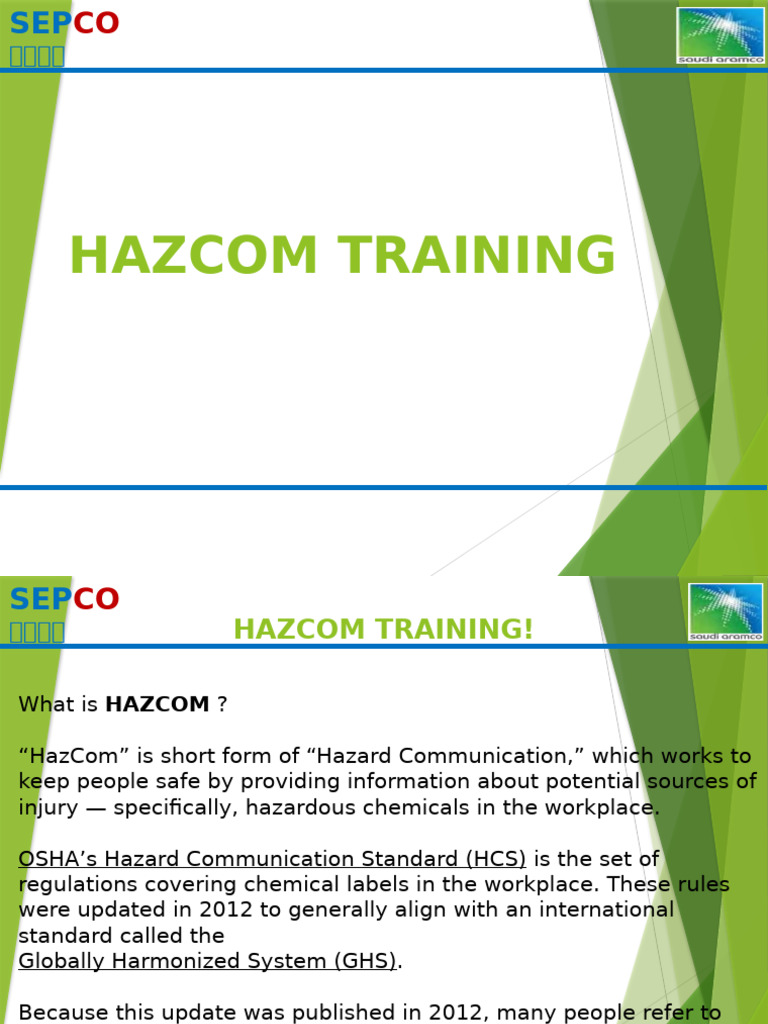 HAZCOM Training | PDF