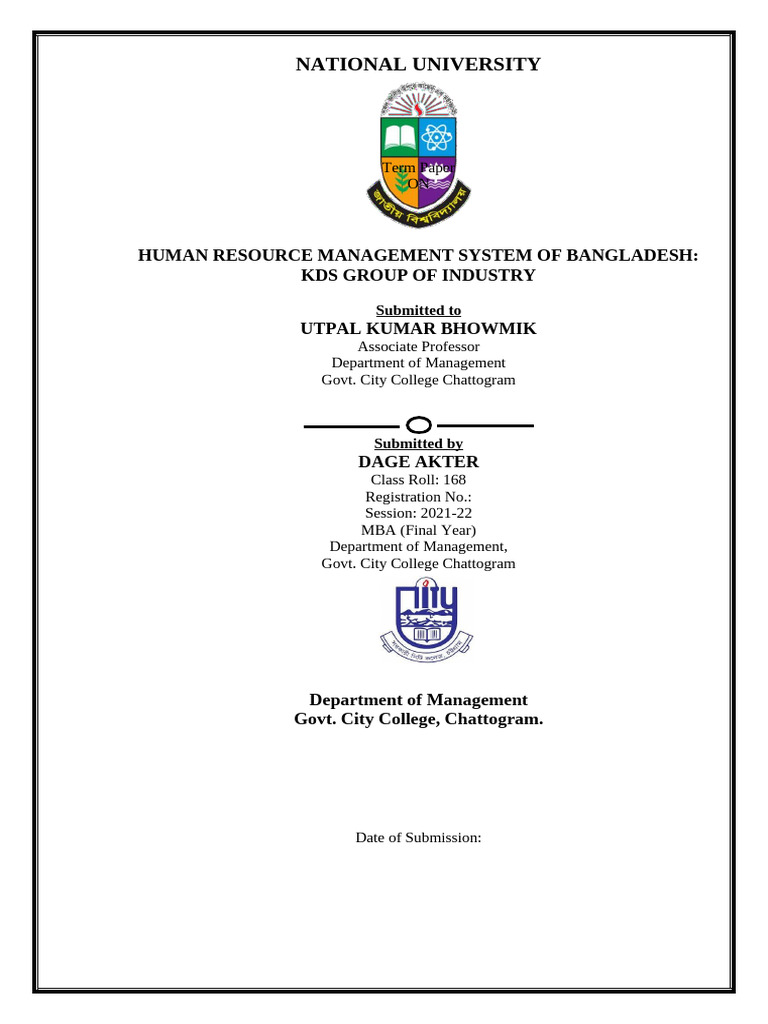 National University: Human Resource Management System of Bangladesh ...