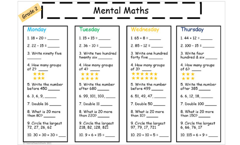 Mental Math | PDF