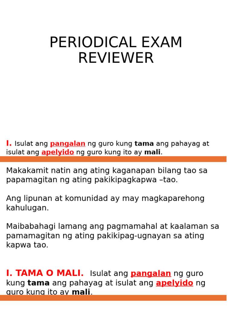 Q1 Periodical Test Reviewer | PDF