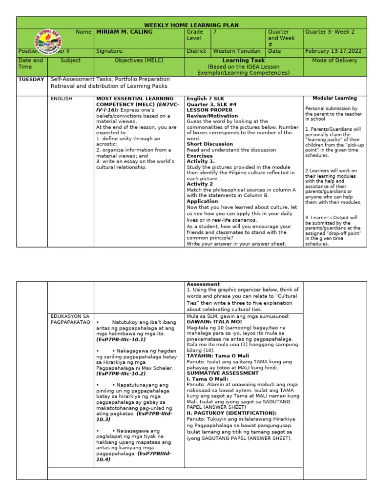 Whlp-Q3-Week 2 | PDF