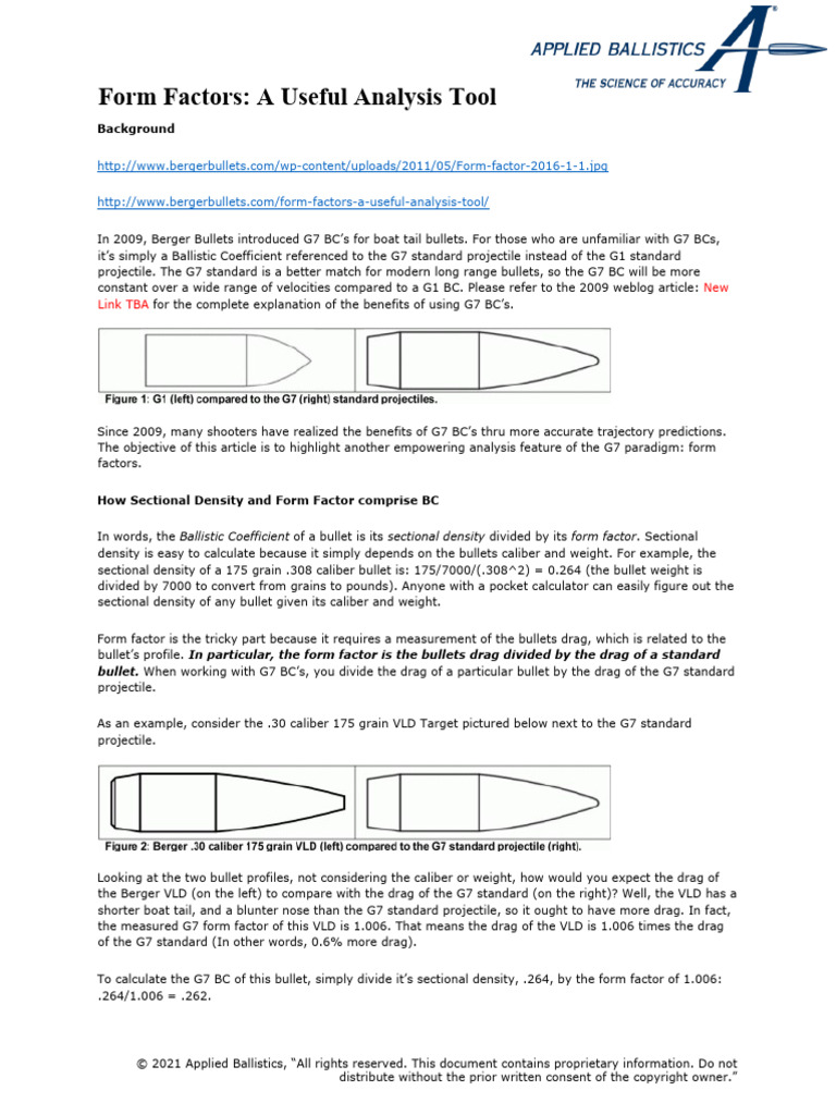 Form Factors A Useful Analysis Tool | PDF