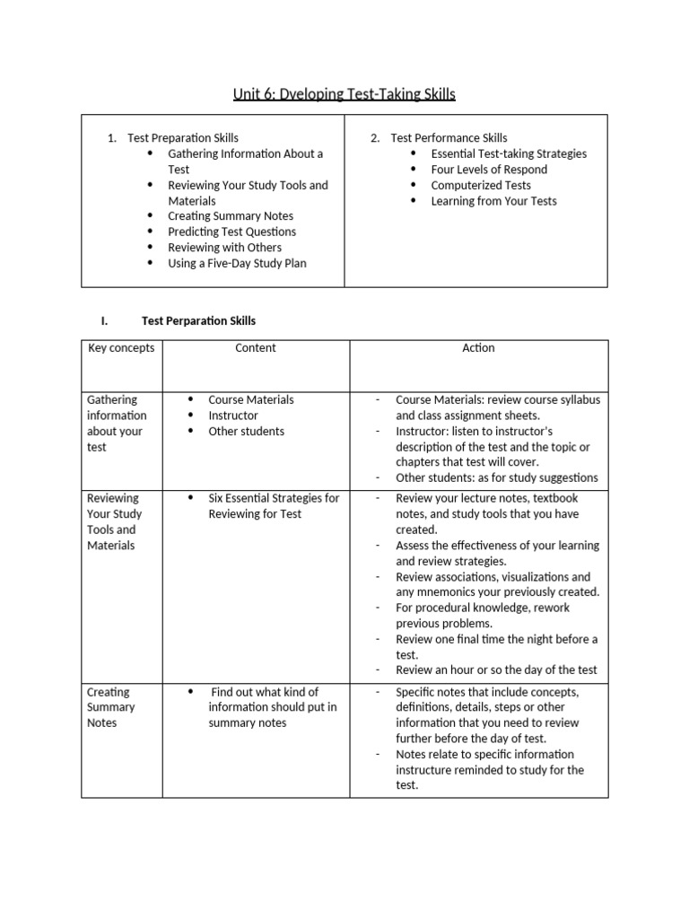 Study Skills Week 6 1 2 | PDF | Information | Learning