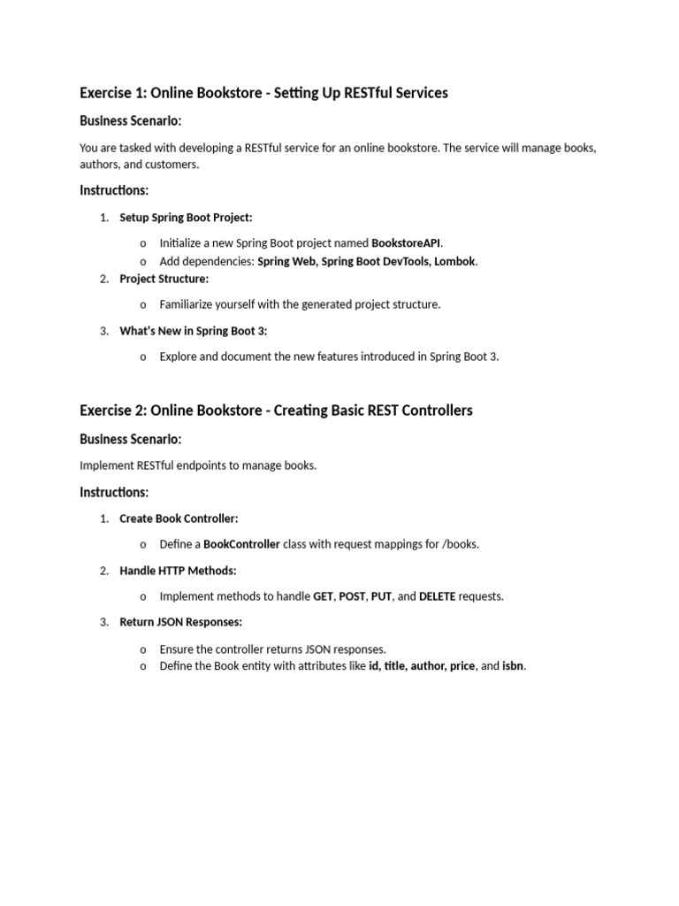 Week 4, 5 - Spring REST | PDF