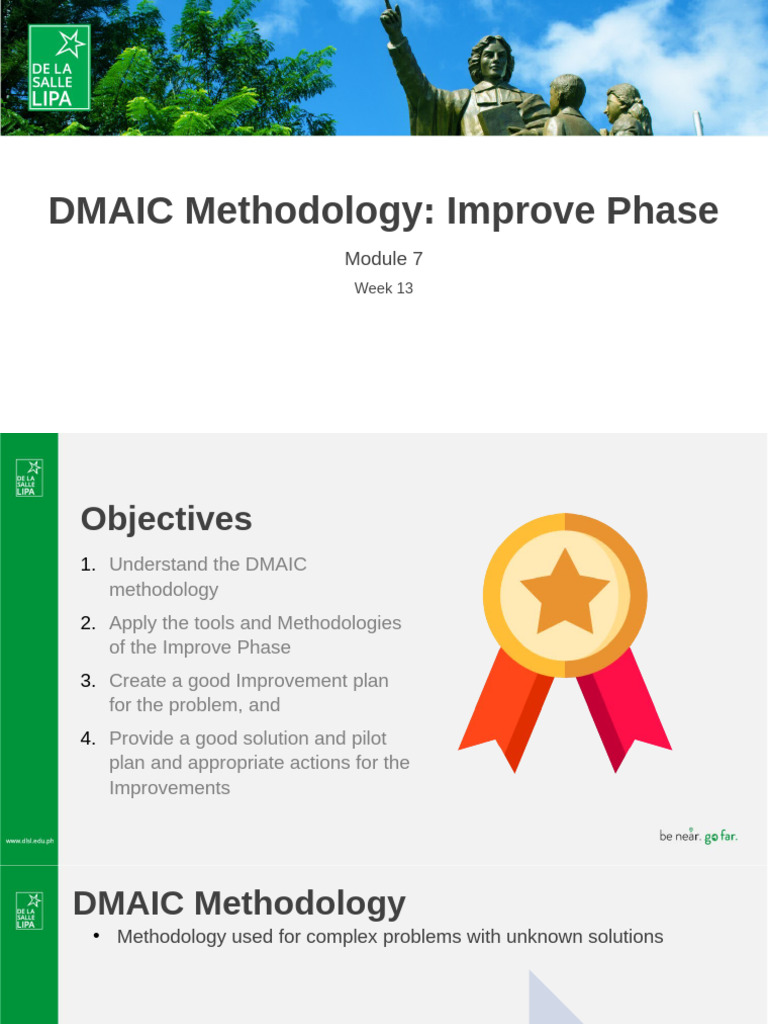 Module 7 - DMAIC Methodology (Improve Phase) | PDF