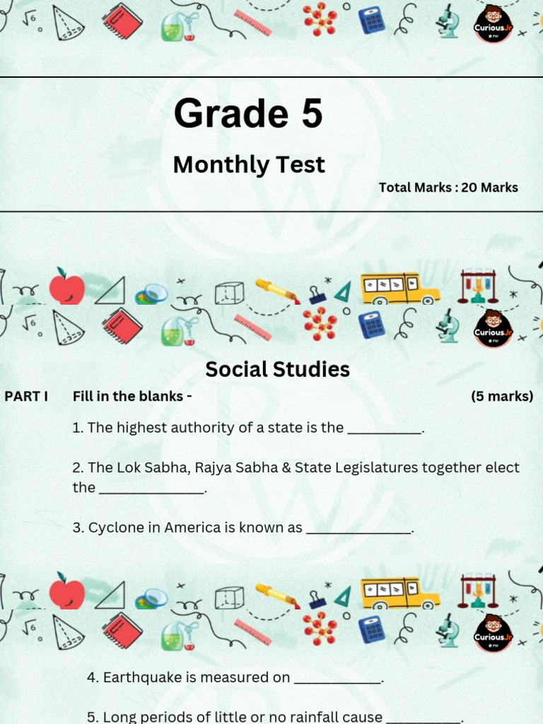 Grade 5 SST | PDF | Law