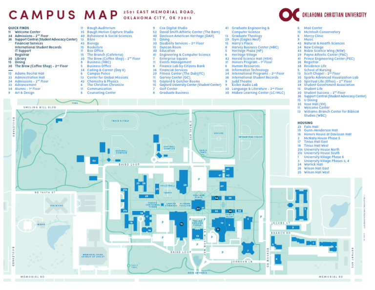 Oklahoma Christian Campus Map | PDF