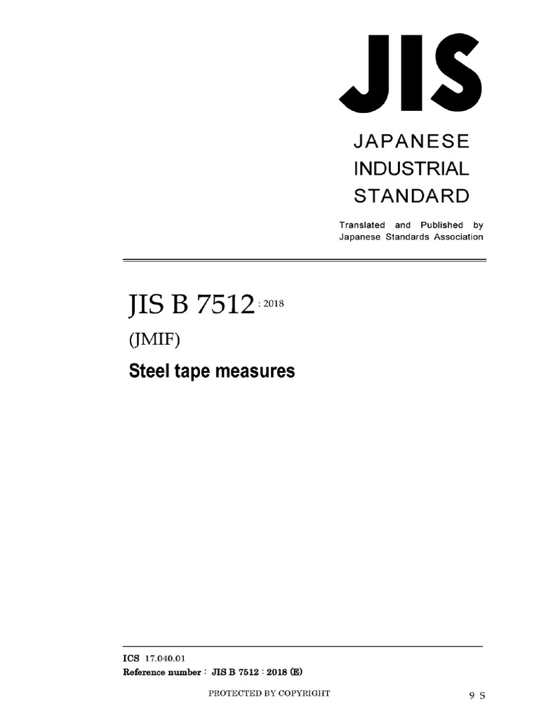 JIS B 7512-2018 | PDF