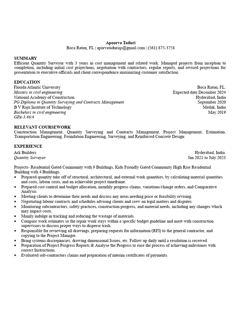 Apoorva Resume | PDF