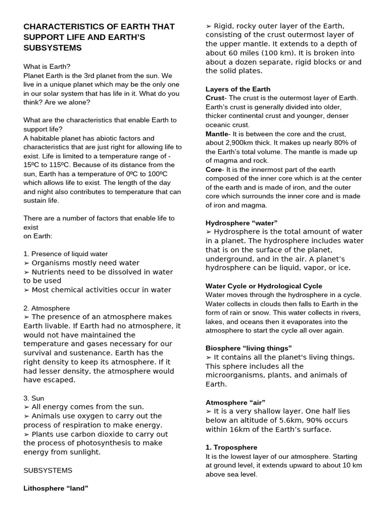 earth science first quarter | PDF