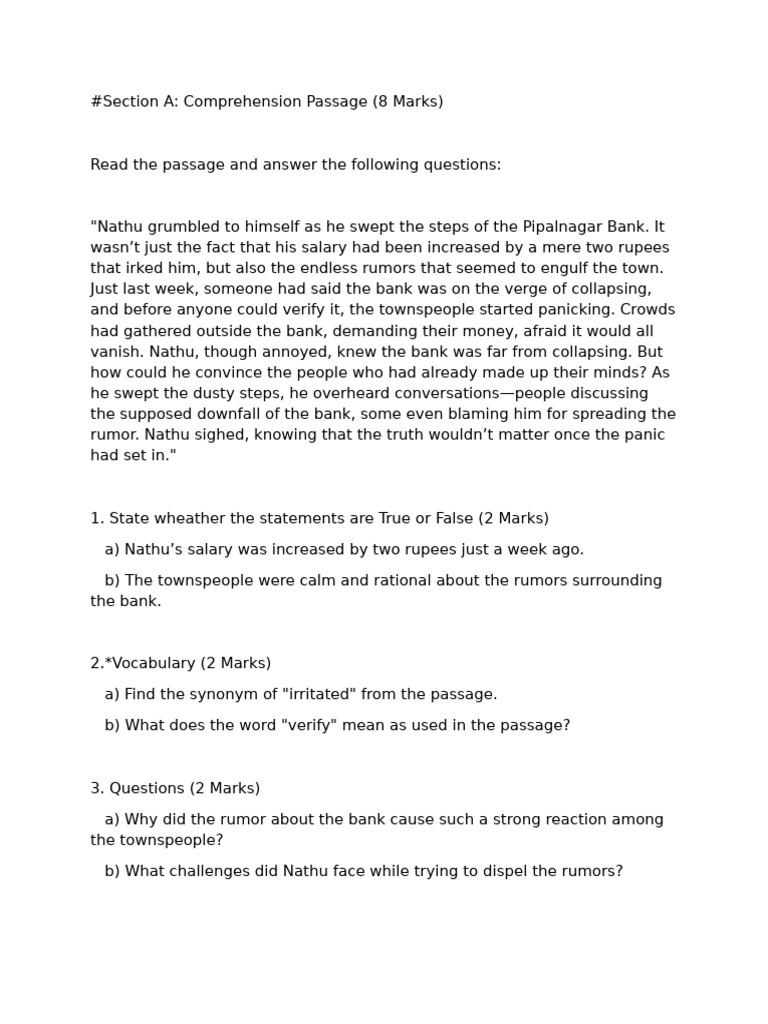 2 UT 10th State Board 20 Marks Paper | PDF | Poetry