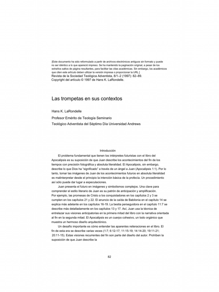 Las Trompetas en Sus Contextos | PDF