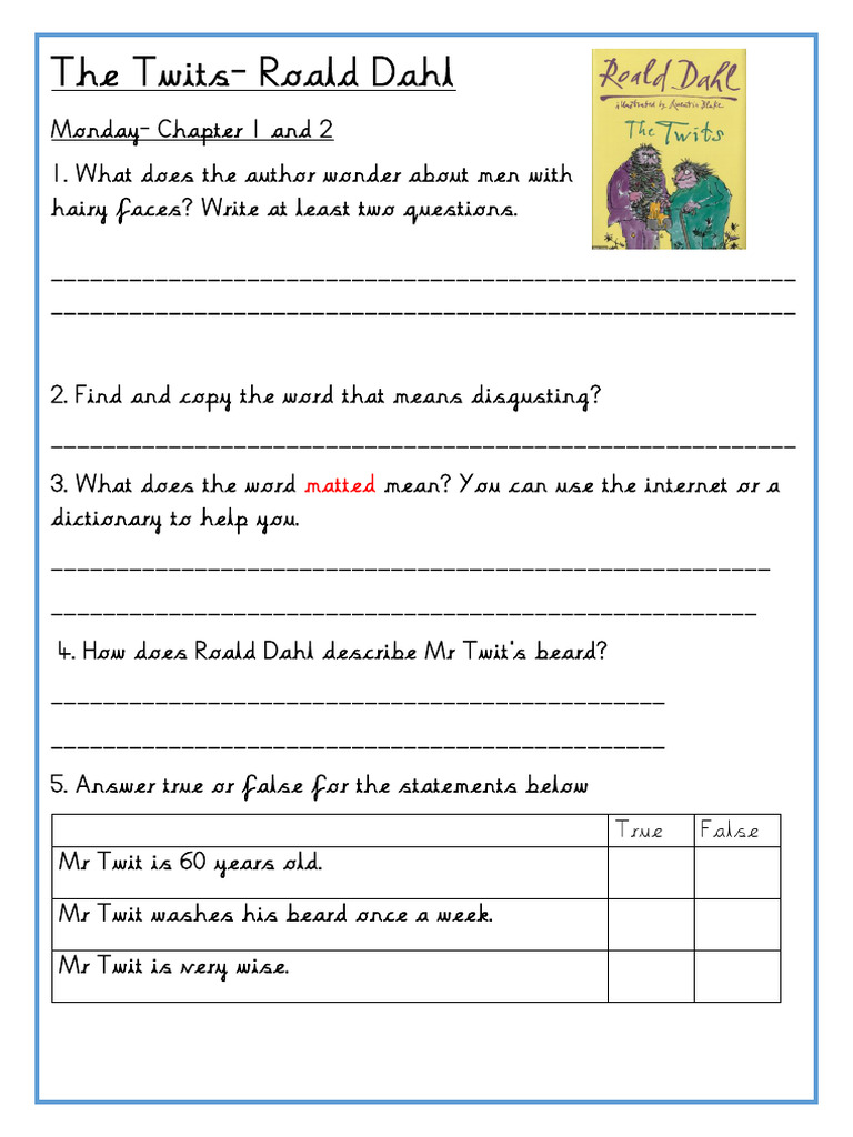 Year 2 Comprehension Week 8 | PDF