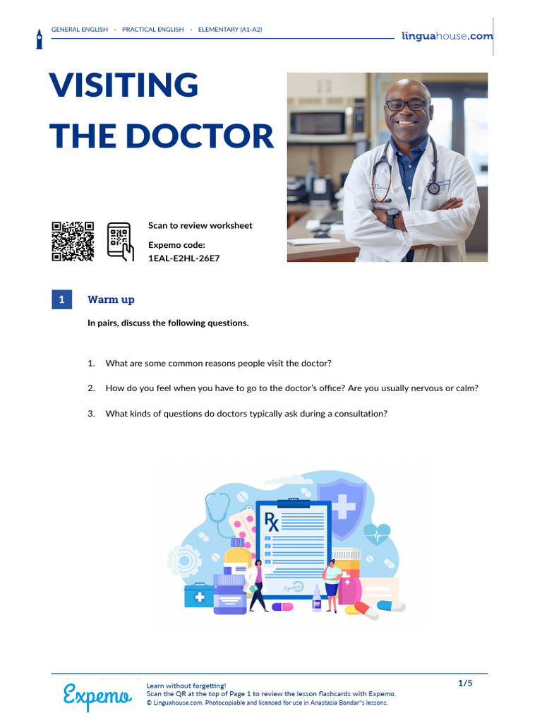 Visiting The Doctor British English Student A1 A2 | PDF