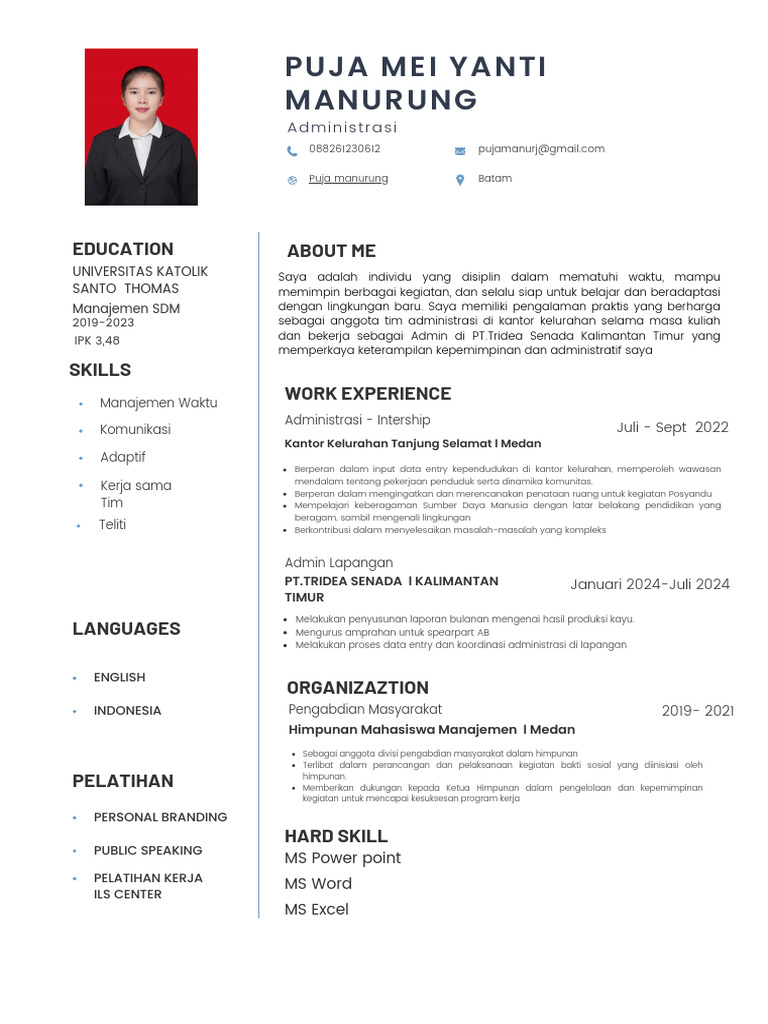 Puja Manurung - Staff Adm Building | PDF | Career & Growth | Business