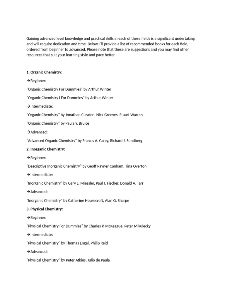 Chemistry Course Outline | PDF