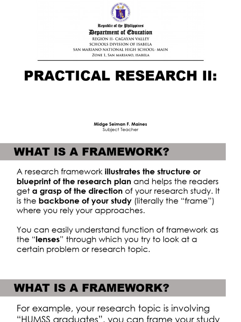 Lesson 6 Research Framework | PDF