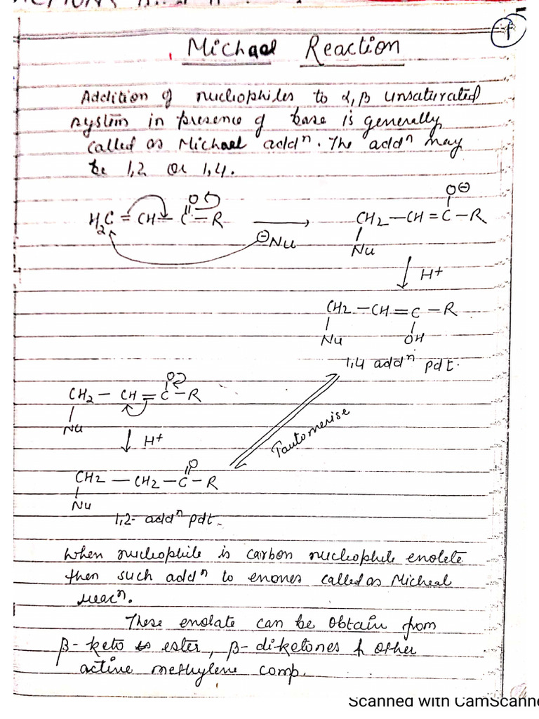 Michael Reaction | PDF