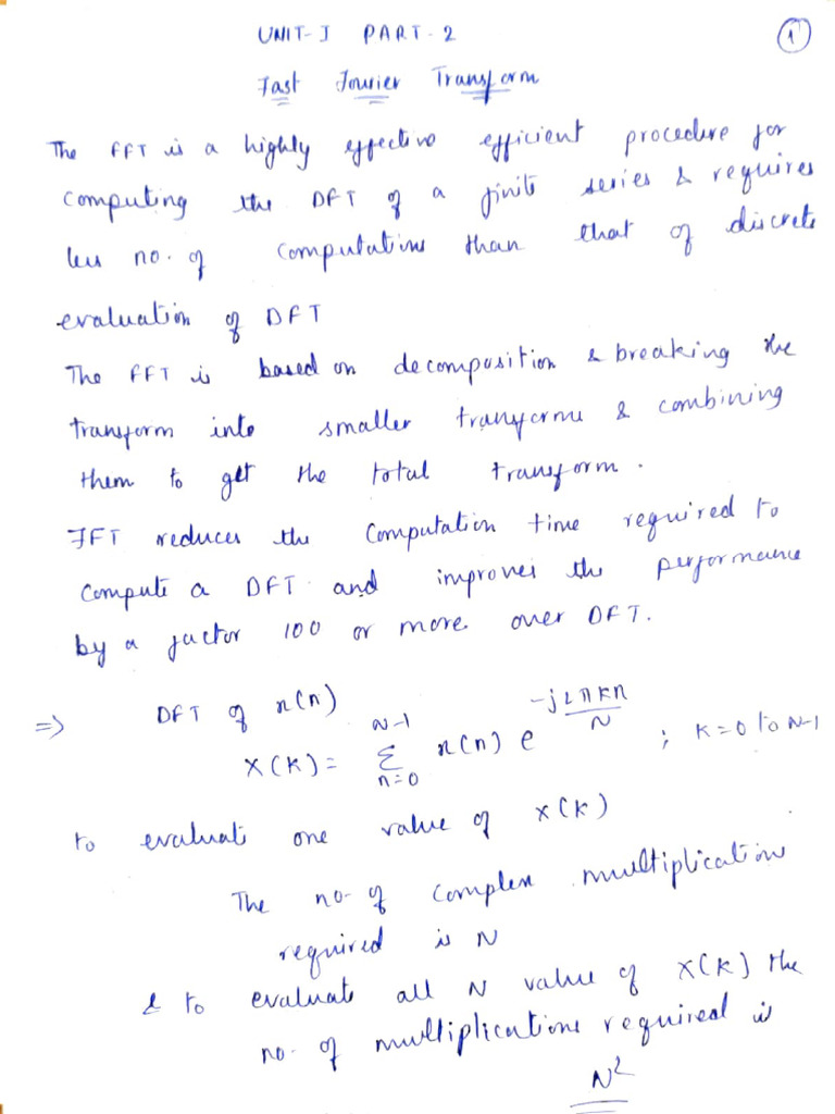 Fft Notes Pdf