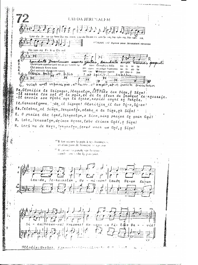 Lauda Jerusalem | PDF
