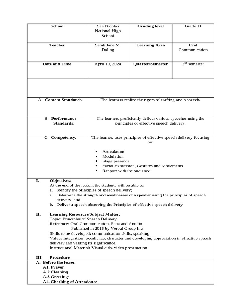 Final Lesson Plan | PDF | Human Voice | Science & Mathematics