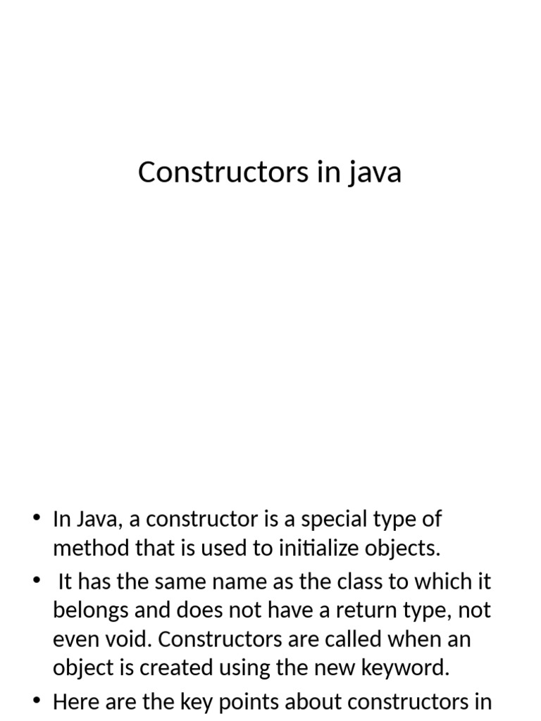 Constructors | PDF