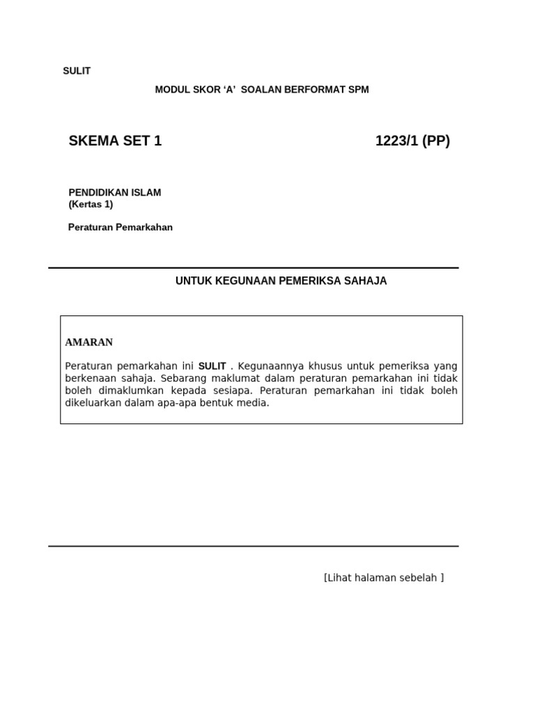 SKEMA SOALAN SET 1.docx (Terkini) | PDF