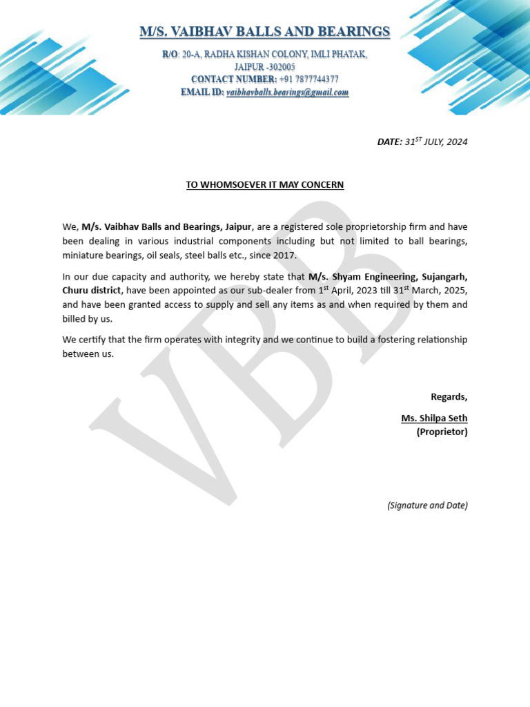 VBB Letterhead | PDF