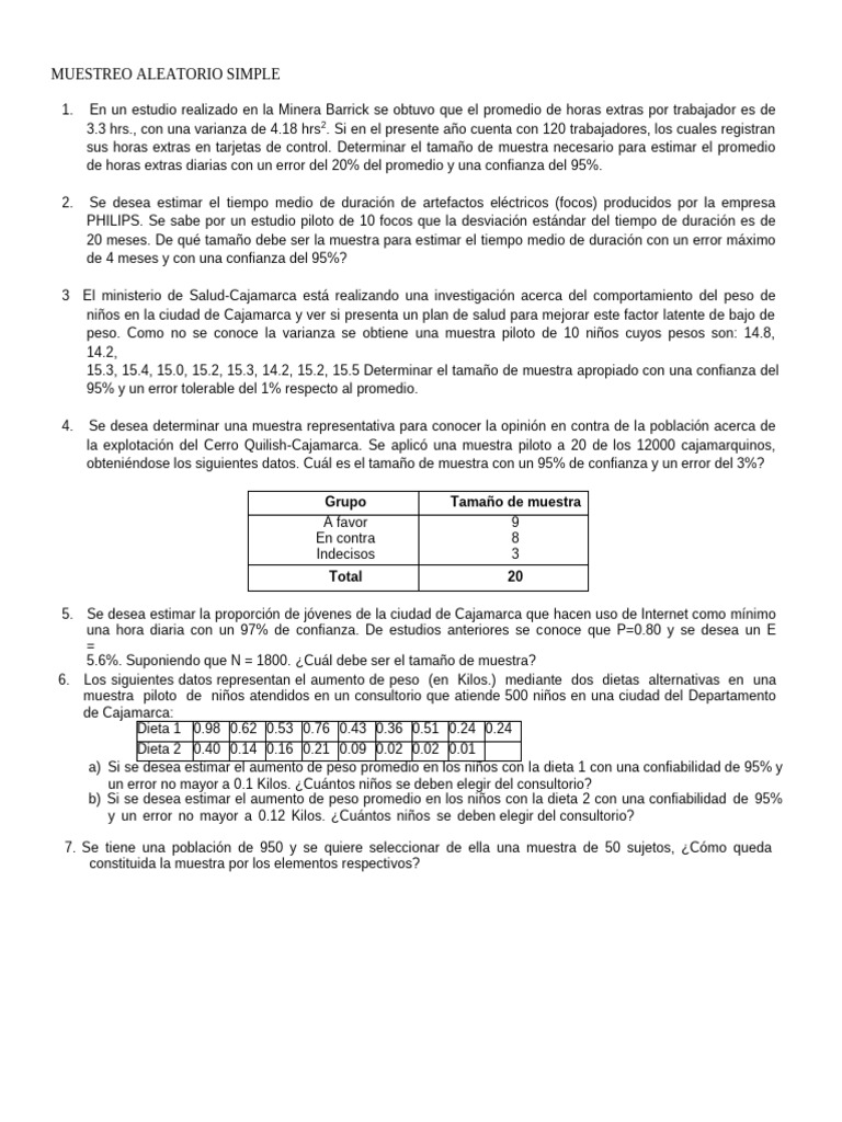 Pract de Muestreo | PDF