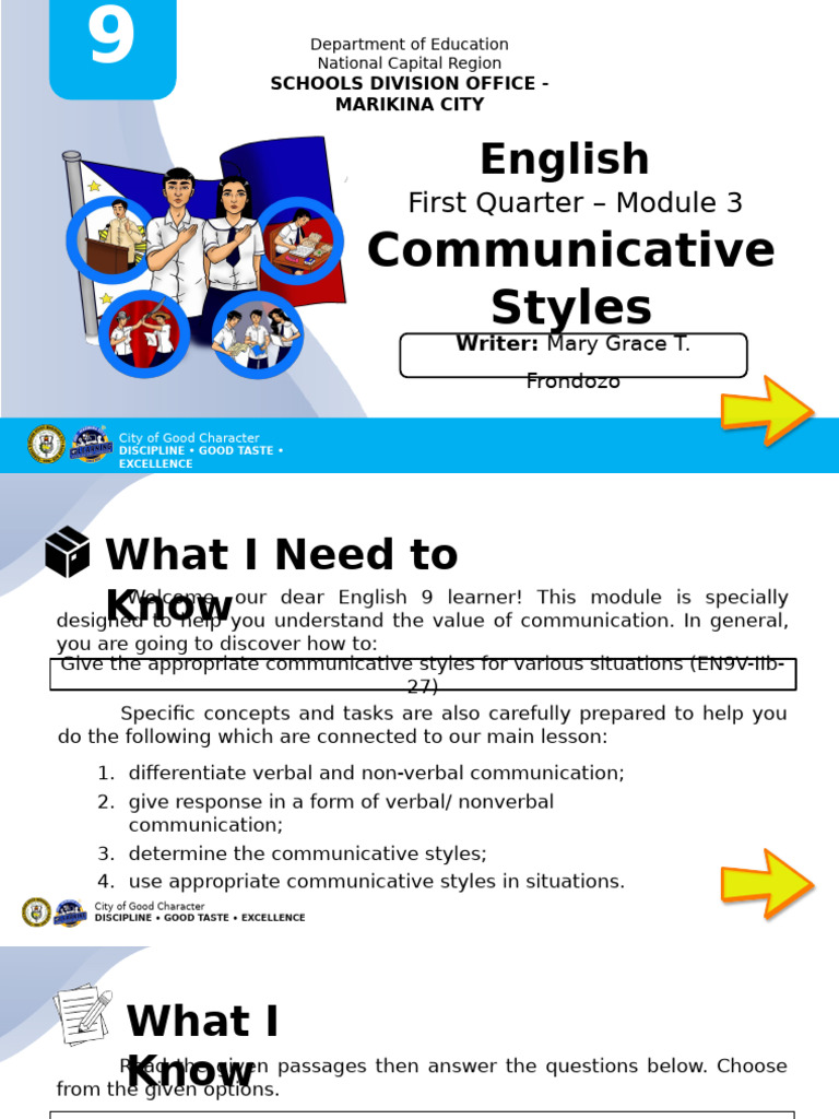 Final Q1 Eng9 M3 | PDF