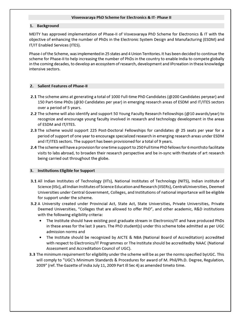 1709718640130final Guidelines of The Visvesvaraya PHD Scheme-2 | PDF