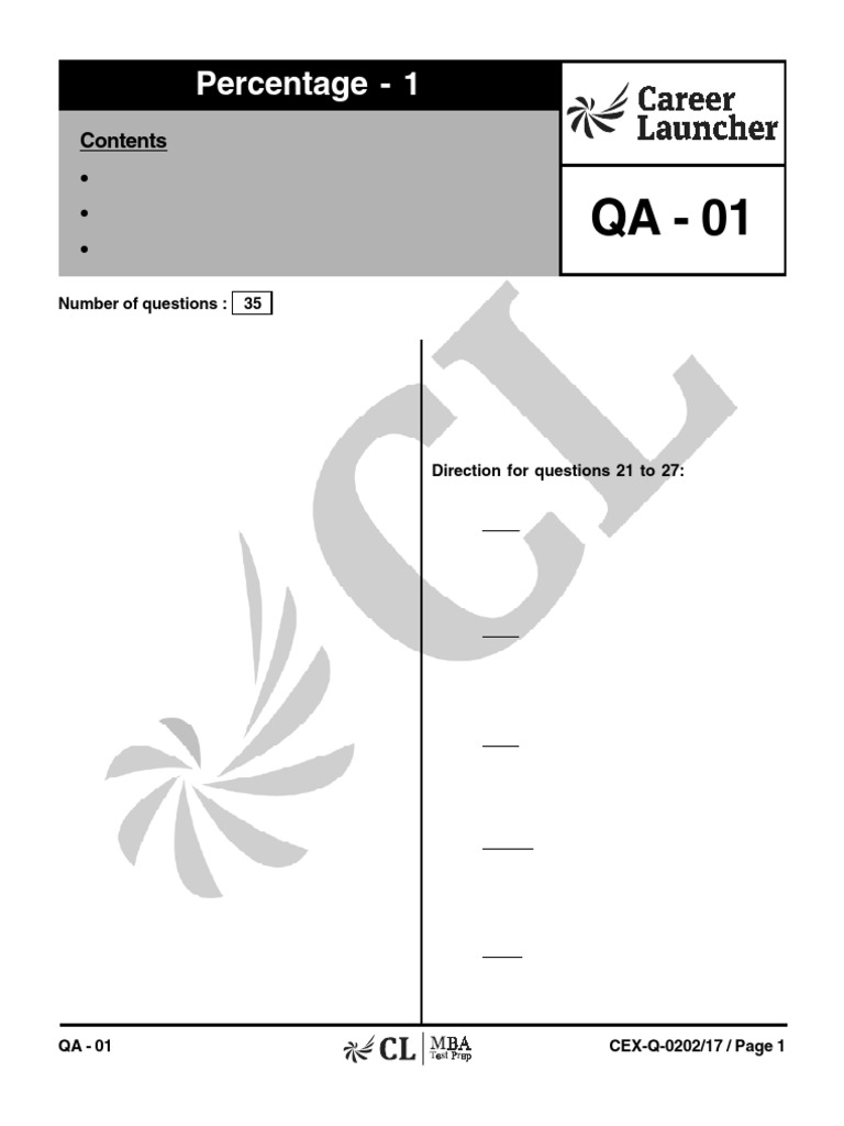 QA-01 - 1 Vedi Maths | PDF