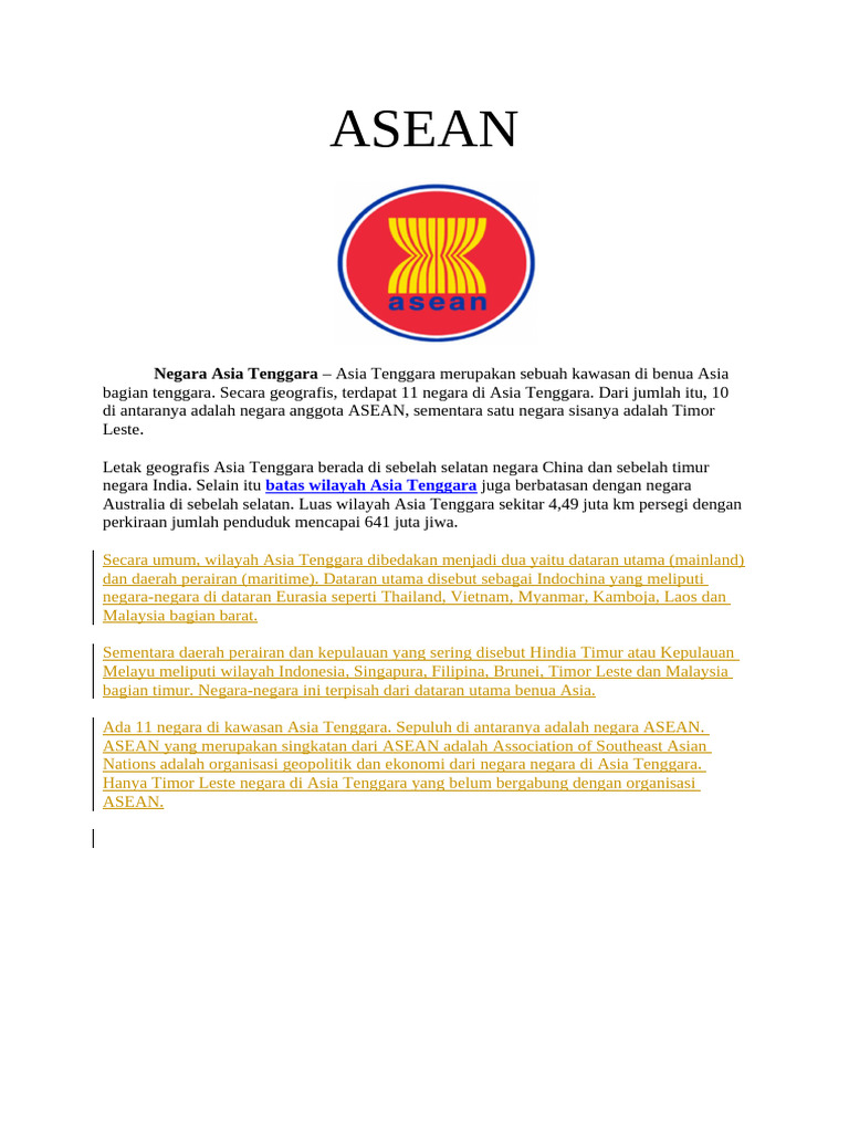 ASEAN | PDF