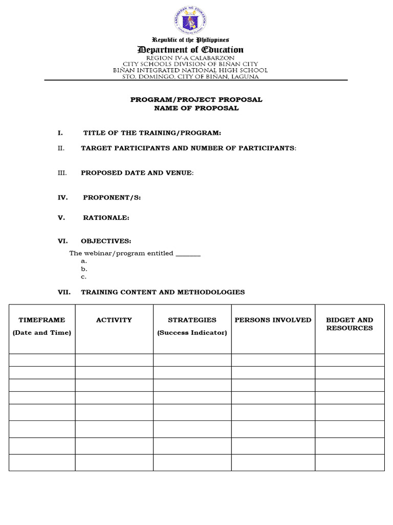 CESC Project Proposal Template | PDF