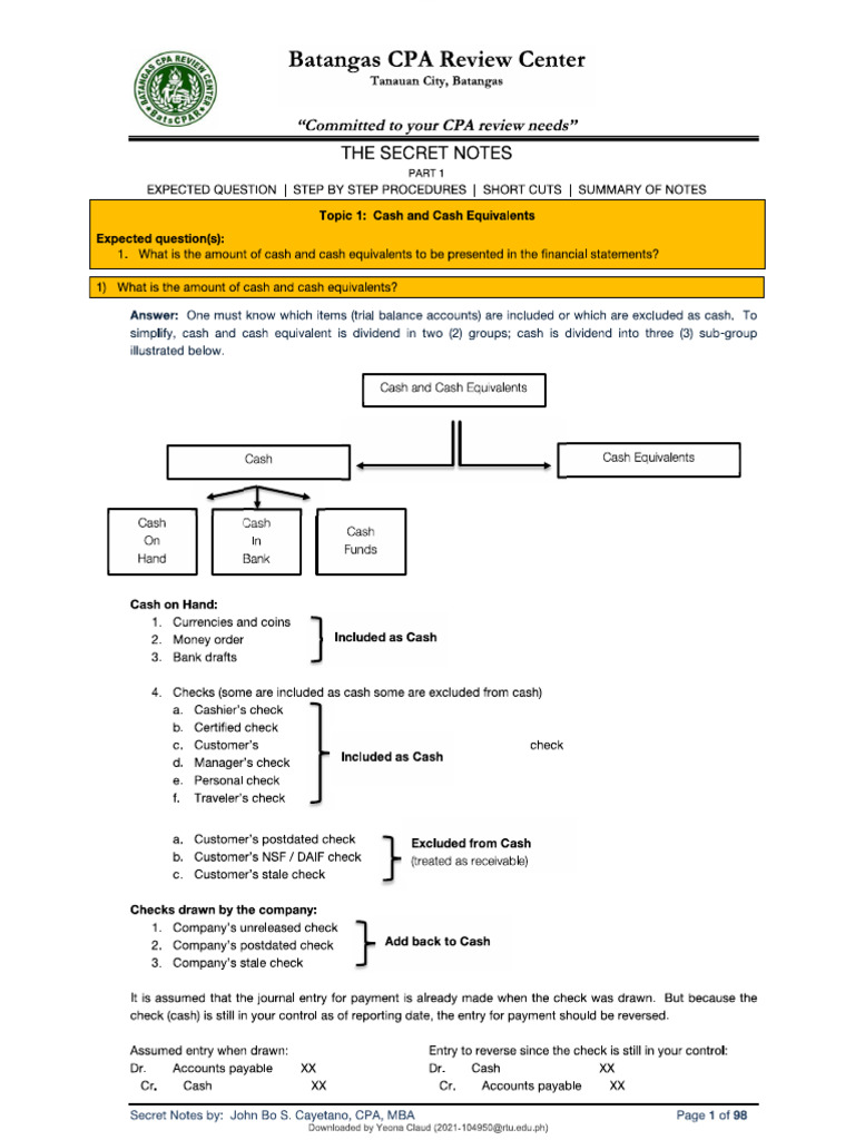 FAR Lecture Notes | PDF