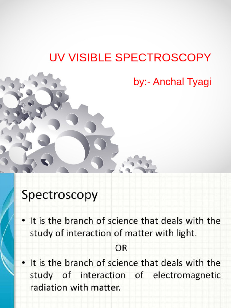 Uv Spectroscopy Notes | PDF