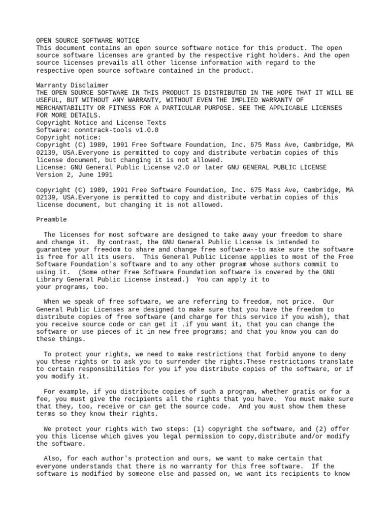 Open Source Software Notice | PDF