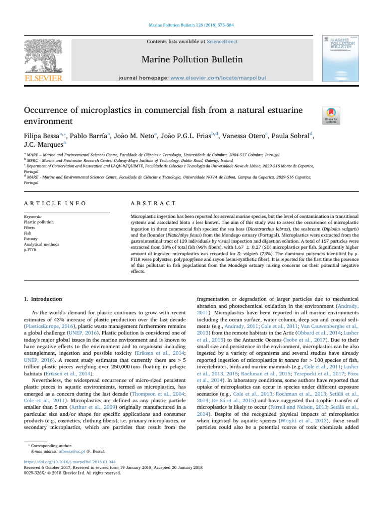 Occurrence Of Microplastics In Commercia Pdf