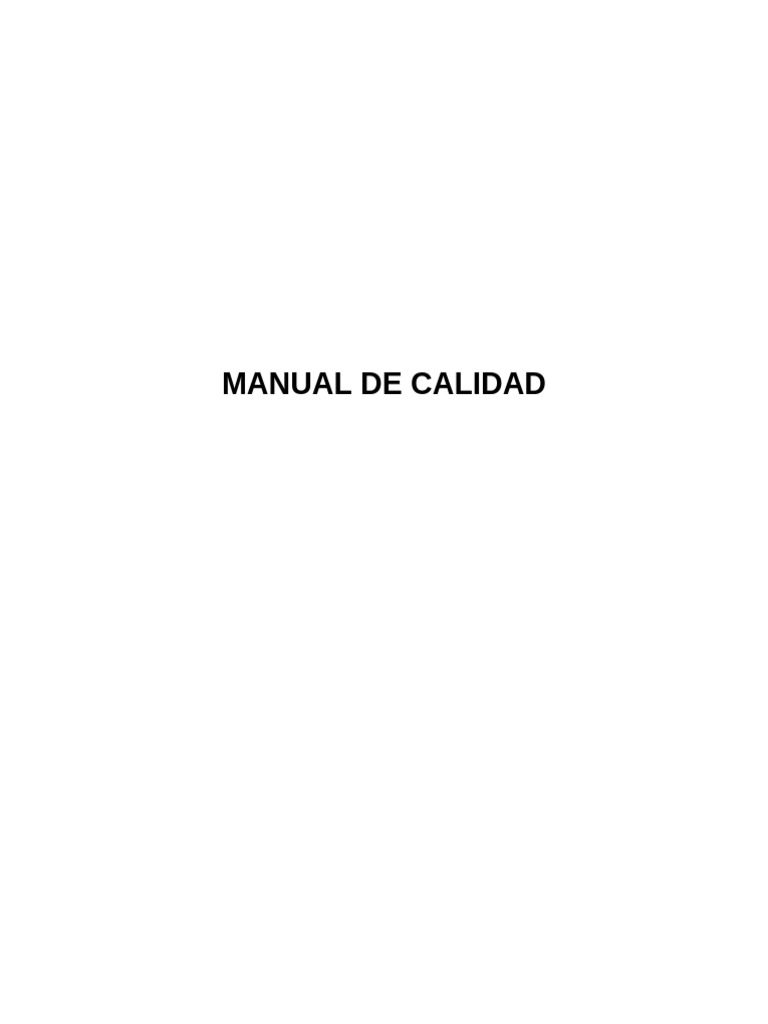 Manual de Calidad Sgc | PDF