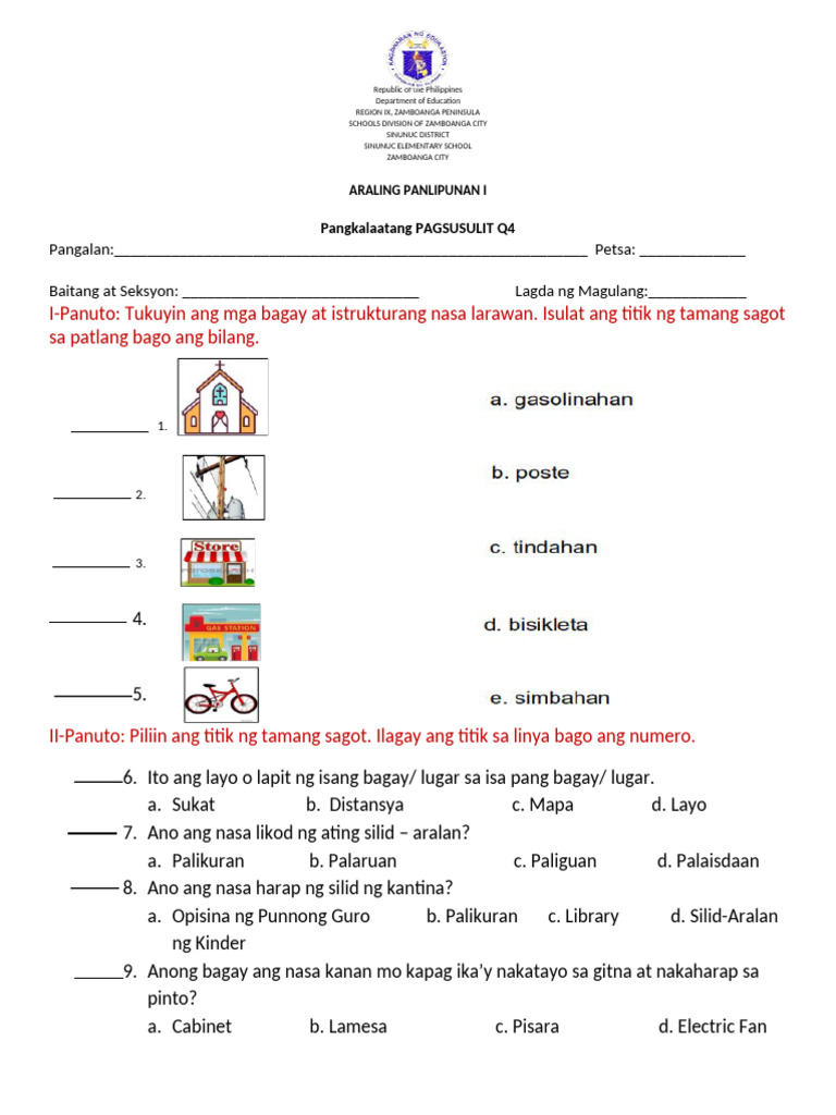 Araling Panlipunan Q4 - ST1 | PDF