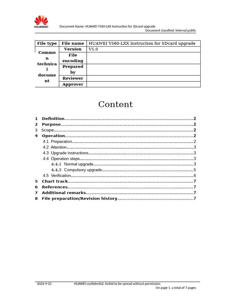 HUAWEI Y560 Software Upgrade Guideline V1.0 150608 | PDF