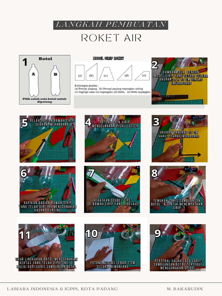 langkah pembuatan roket air | PDF