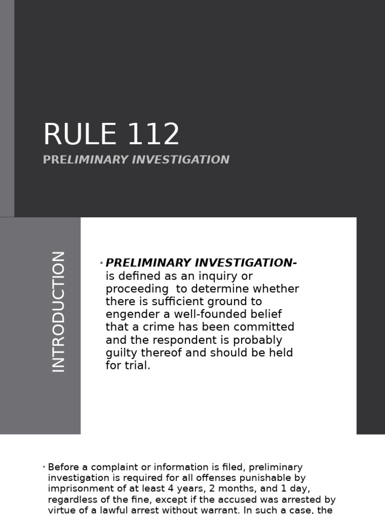 Rule 112 | PDF