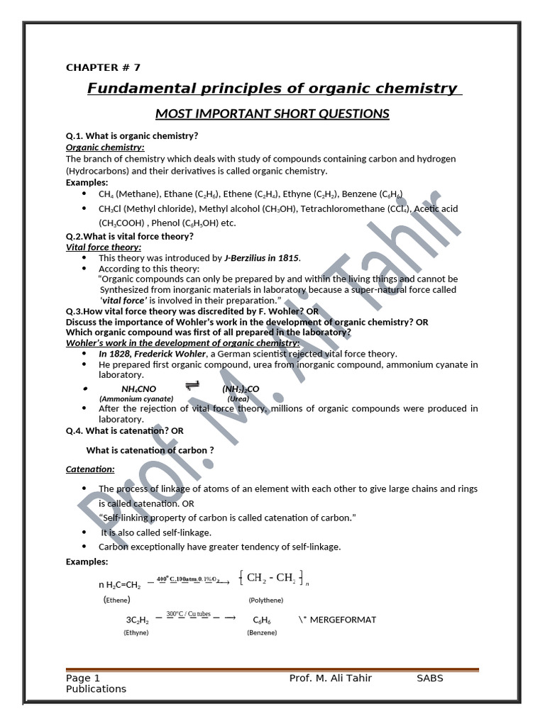 2nd Year Chemistry CHP 7 | PDF