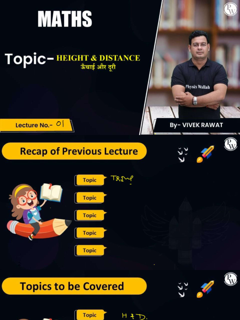 Height And Distance Class Notes Pdf